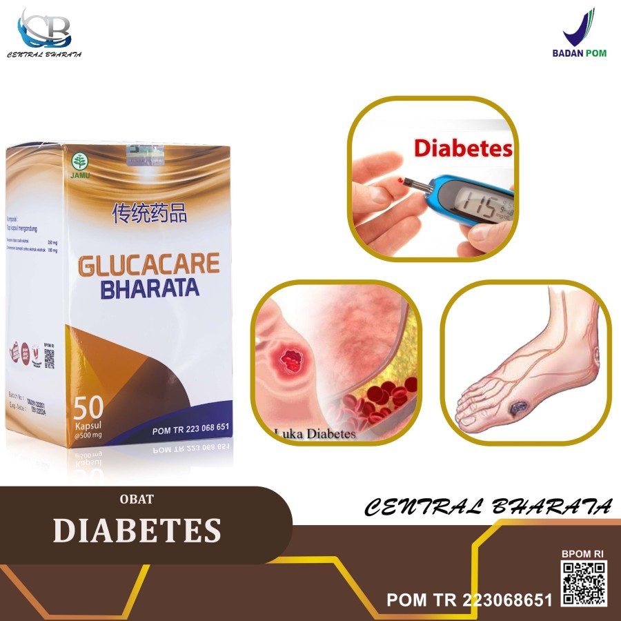 Jual Glucacare Bharata Obat Luka Diabetes | Luka Diabetes basah - Obat ...