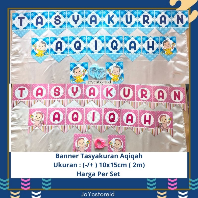 Jual Banner Tasyakuran Aqiqah | Rangkaian Tulisan Aqiqah | Rangkaian ...
