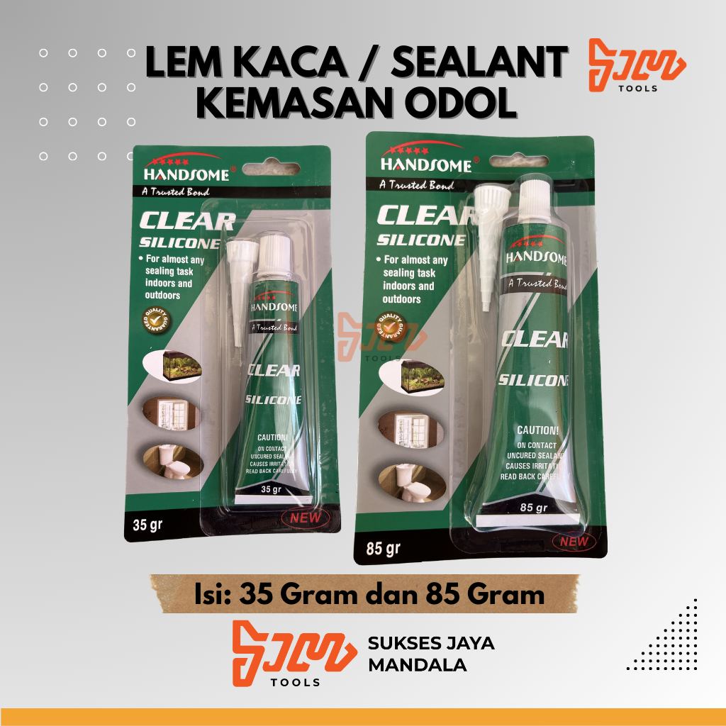 Jual Lem Kaca / Lem Sealant / Lem Akuarium Kemasan Odol HANDSOME 35gr ...