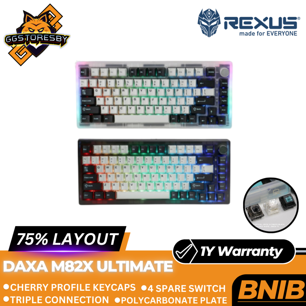 Jual Rexus Daxa M82X Ultimate Mechanical Gaming Keyboard | Shopee Indonesia