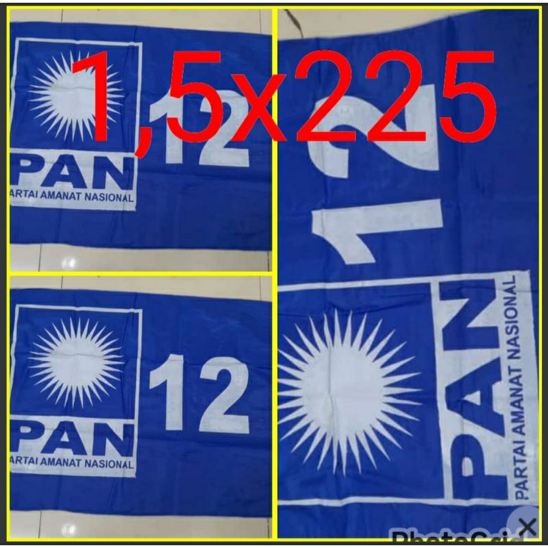 Jual BENDERA PARTAI AMANAT NASIONAL 1,5X225CM BENDERA PARTAI PAN ...