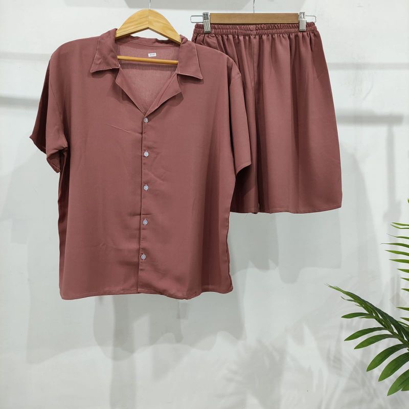 Jual KRAH PENDEK KANCING 5L LD 120 - 140 DAILY SLEEPWEAR Bigsize Pajamas Piyama Rayon Oneset ...