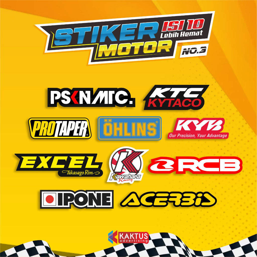 Jual Stiker Set Motor Racing Vinyl Sudah Cutting | Shopee Indonesia