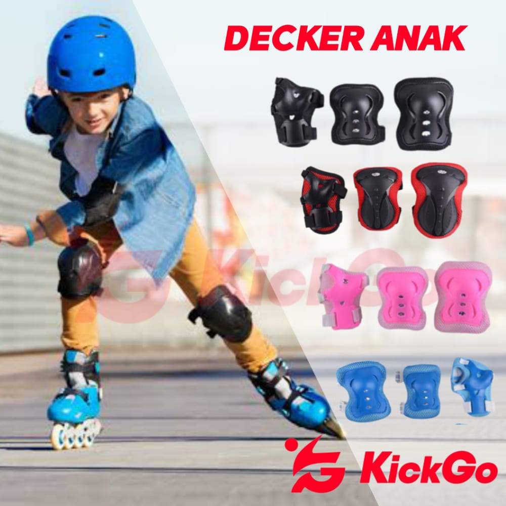 Jual KickGo Set Deker Anak Kaki Tangan Siku Lutut Pelindung Untuk ...
