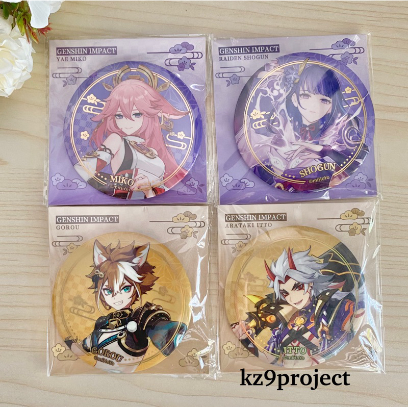 Jual [NEW] Official badge pin genshin impact raiden shogun yae miko ...
