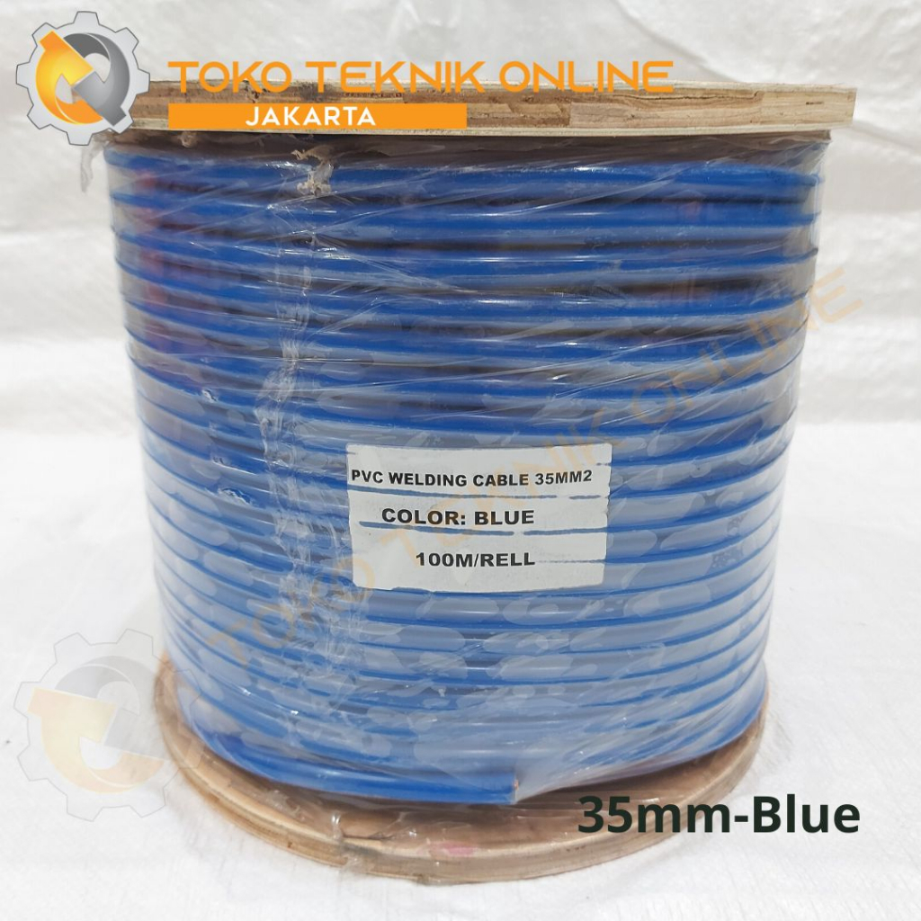 Jual Welding Cable - Kabel Las PVC 35mm 100 Meter- Biru Full Tembaga ...