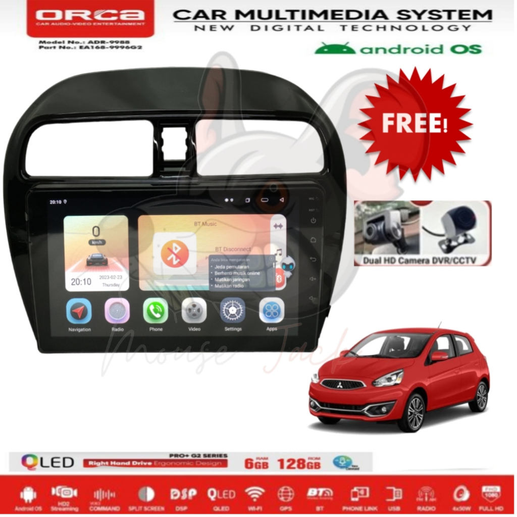 Jual Head Unit Android Orca Pro Plus For Mitsubishi Mirage 9 inch PNP ...