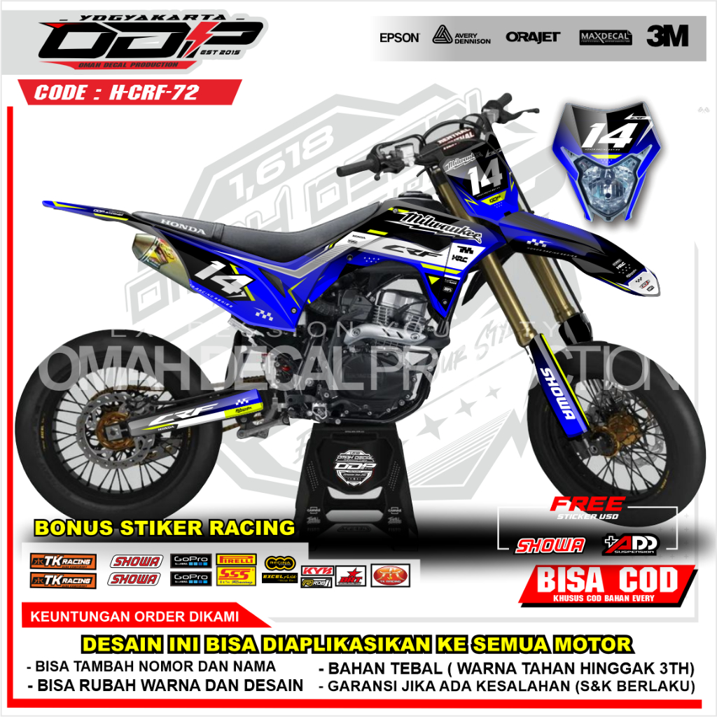 Jual STIKER DECAL HONDA CRF 150 FULLBODY DEKAL KEREN DEKAL KEKINIAN ...
