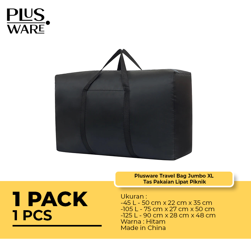 Jual Plusware Travel Bag Jumbo XL Tas Pakaian Lipat Piknik | Shopee ...