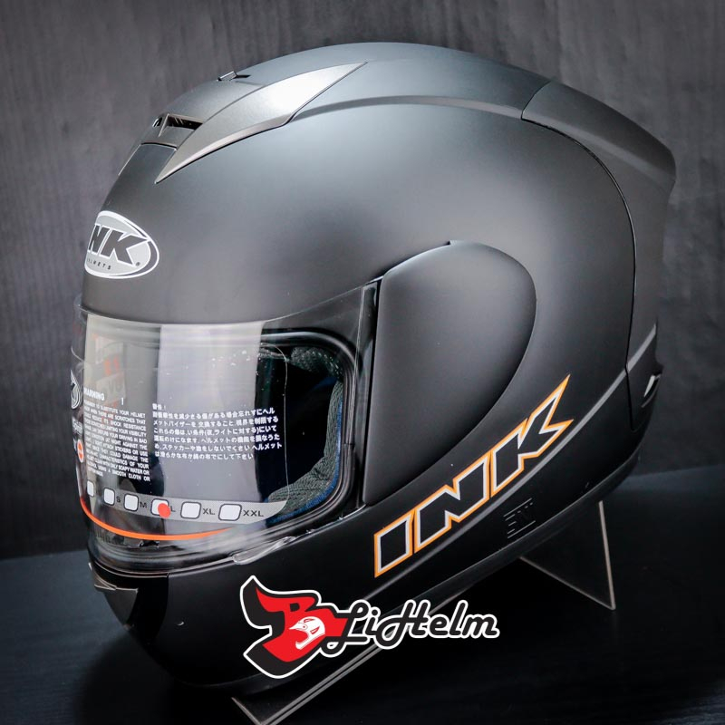 Jual HELM INK CL MAX SOLID BLACK DOFF | SINGLE VISOR | FULL FACE HELMET ...