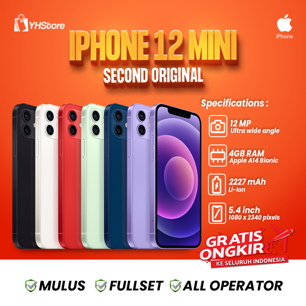 Jual iPhone 12 Mini 64 GB Bekas Original 100% Fullset | Shopee Indonesia