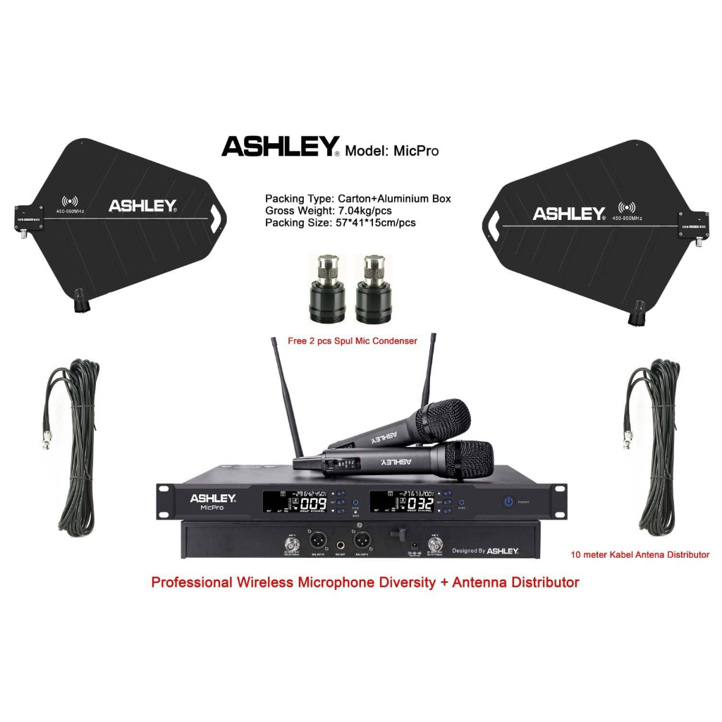 Jual MIC WIRELESS ASHLEY MIC PRO MICPRO ORIGINAL | Shopee Indonesia