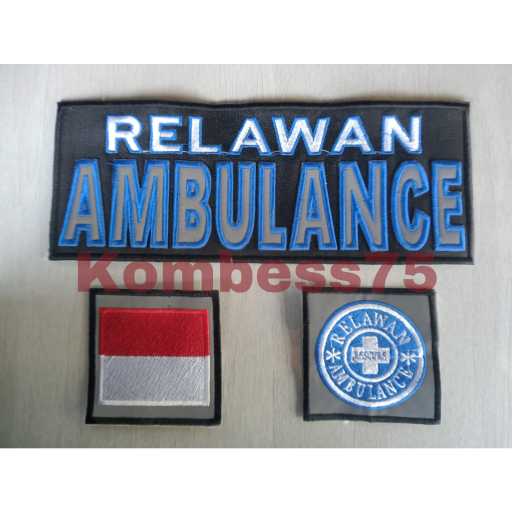 Jual LOGO BORDIR RELAWAN AMBULANCE/LOGO BORDIR/LOGO BORDIR KOMPUTER ...