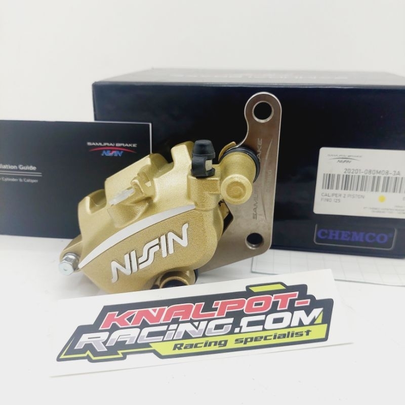 Jual CALIPER KALIPER NISSIN SAMURAI 2P GOLD YAMAHA FINO | Shopee Indonesia