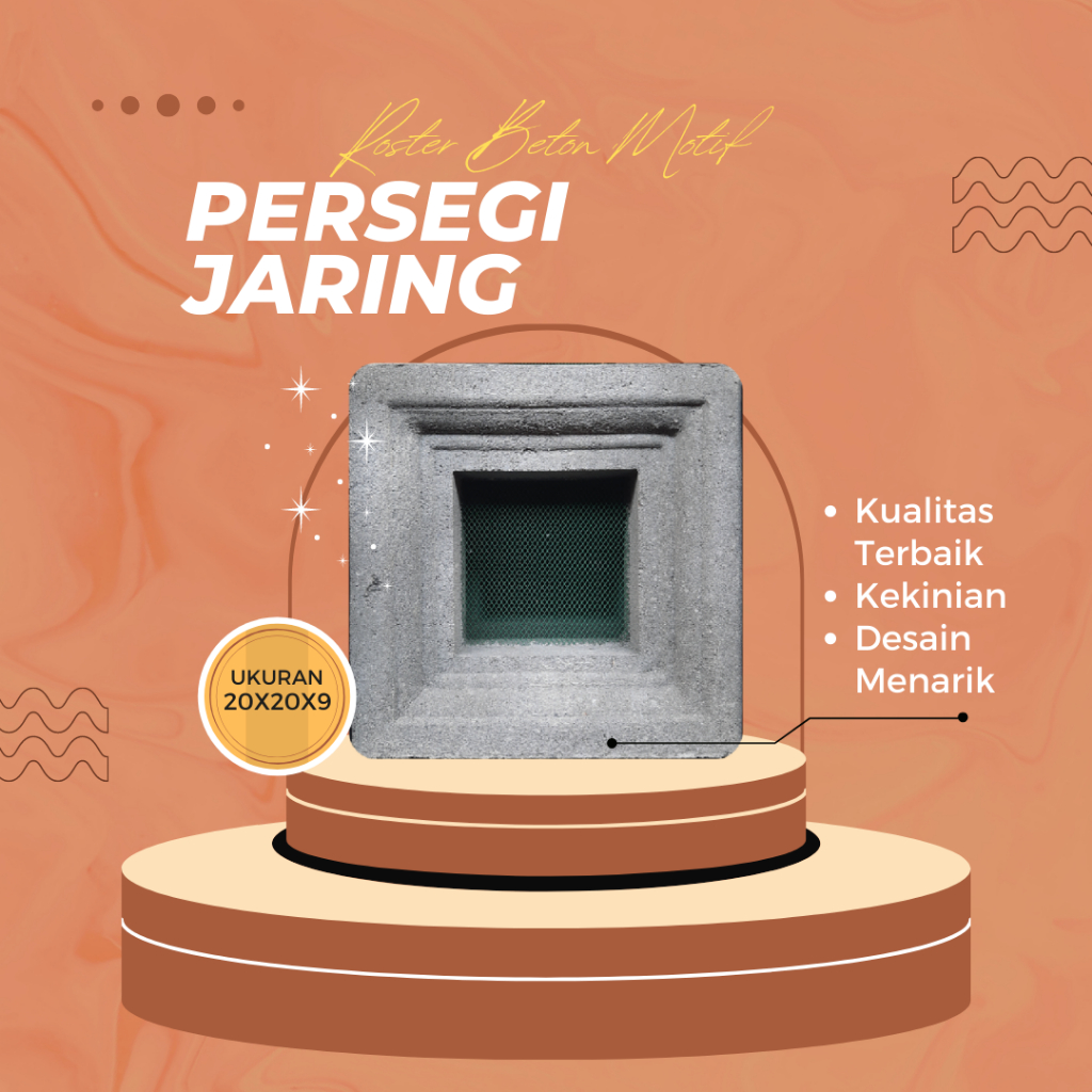 Jual Roster Beton Minimalis Atau Loster Beton Motif Persegi Jaring ...