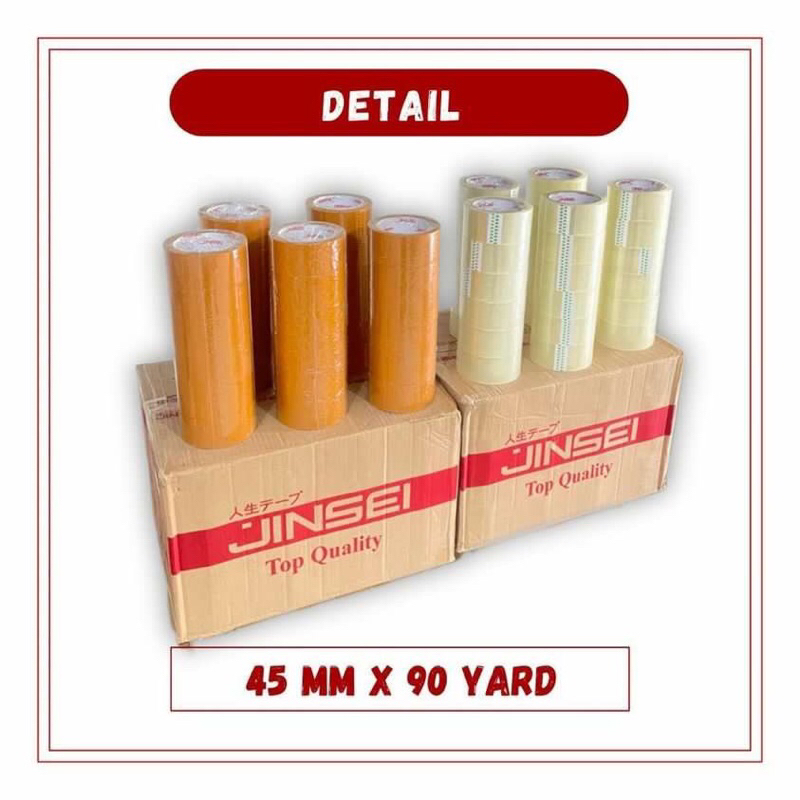 Jual 6Pcs Lakban 45mm 90 Yard Bening Coklat Lakban 2 Inch 90 YARD OPP Packing Tape 2" Inci 90Y ...