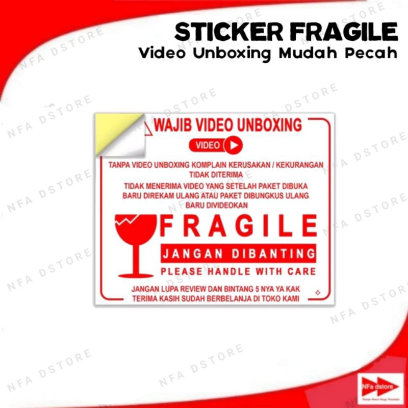 Jual Sticker Unboxing Fragile Mudah Pecah | Shopee Indonesia
