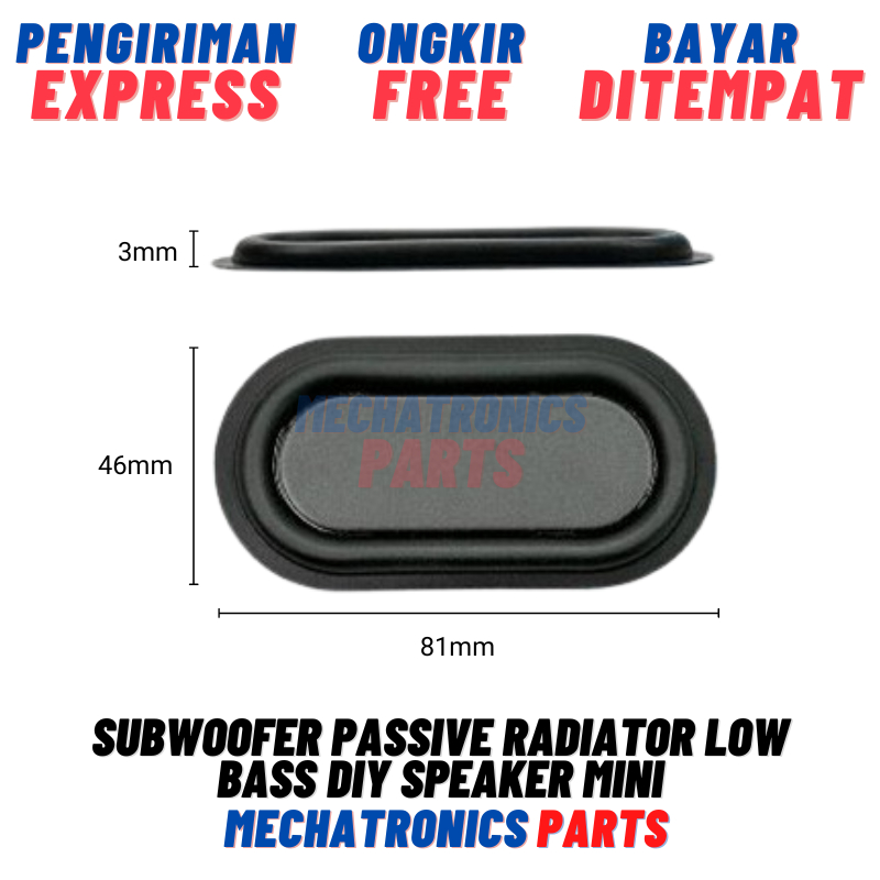 Jual Subwoofer Passive Radiator sub woofer Pasif Low Bass DIY Speaker ...