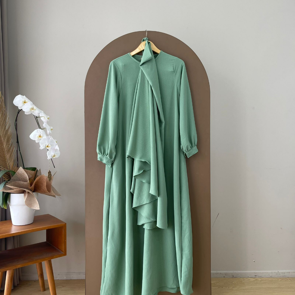 Jual Nadiraa Hijab Haziqa Dress One set Khimar/DRESS SYARI/ DRESS MURAH ...