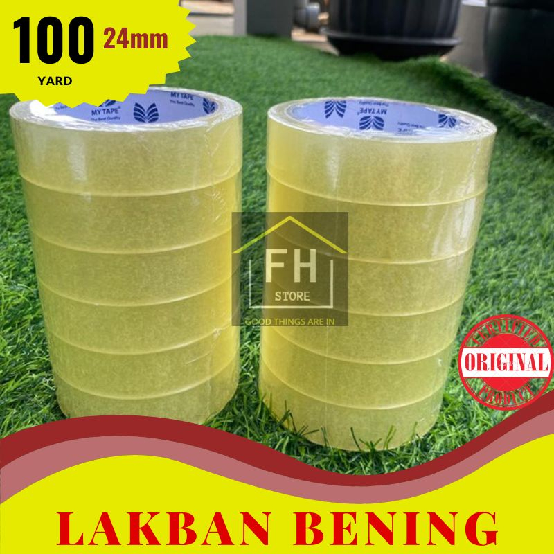 Jual Lakban BENING 1 INCH/ 24 MM (1 SLOP 6 PCS) | Shopee Indonesia