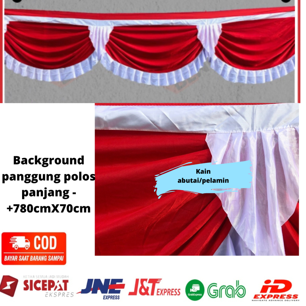 Jual Promo Bendera Merah Putih Panjang Dekorasi Backgrounds Kain Festival Hut Ri Dirgahayu