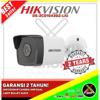 Jual DS-2CD1043G2-LIU - HIKVISION IP CAMERA 4MP DUAL LIGHT BULLET AUDIO | Shopee Indonesia