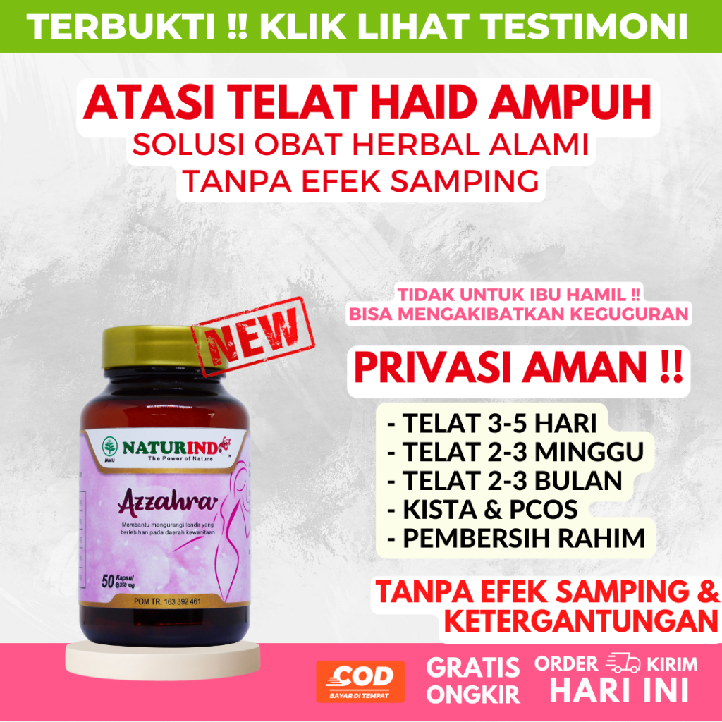 Jual Jamu Pelancar Haid Telat 1 2 3 4 Bulan Paling Ampuh Melancarkan ...