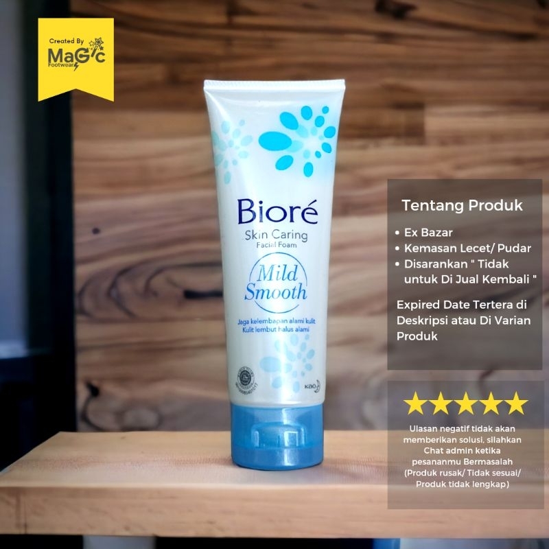 Jual BIORE SKIN CARING FACIAL FOAM MILD SMOOTH 100G | Shopee Indonesia