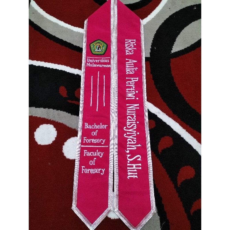 Jual SELEMPANG LEHER/SELEMPANG KALUNG WISUDA (Free Design sebelum ...