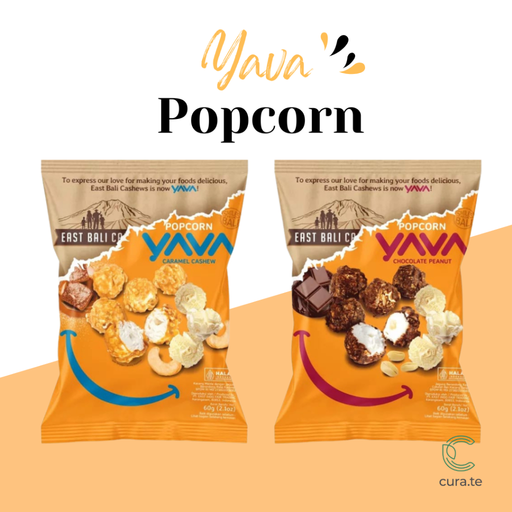 Jual EAST BALI YAVA CASHEWS POPCORN CARAMEL | KACANG METE MEDE SNACK ...
