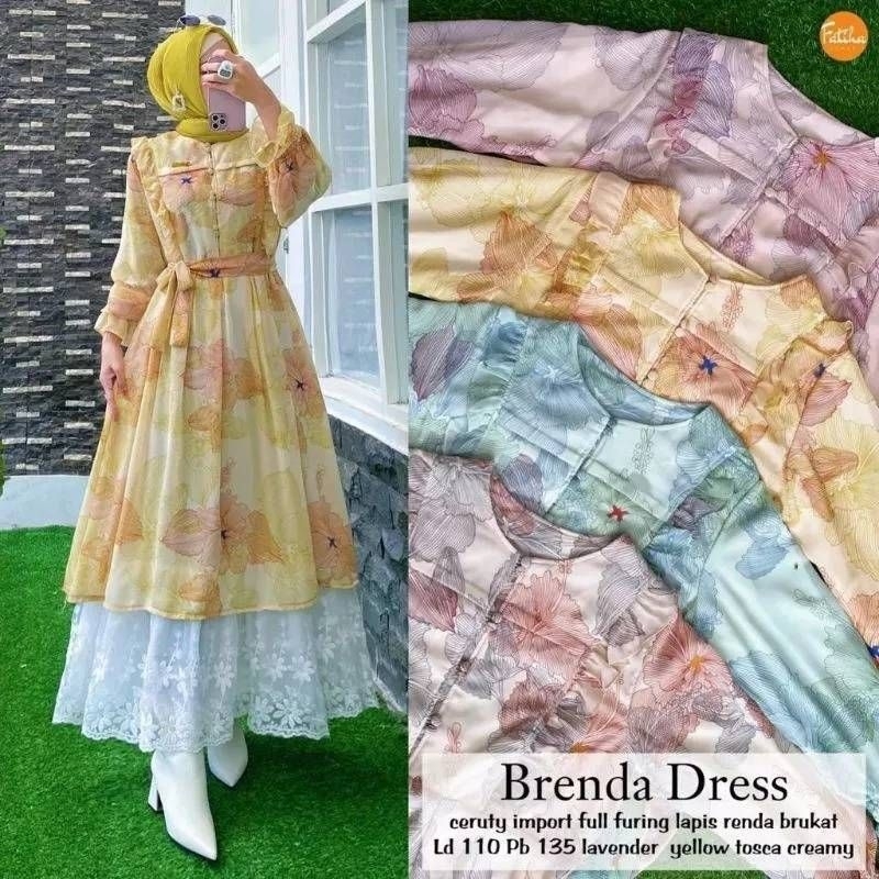 Jual BRENDA DRESS LABEL JASMINE READY | Shopee Indonesia