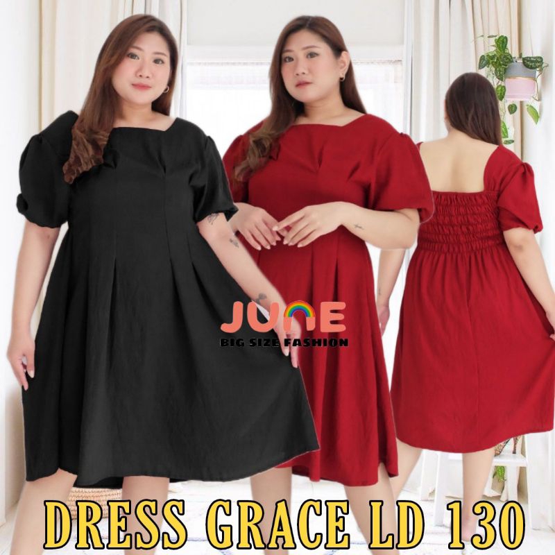Jual JUNE - DRESS PESTA JUMBO/DRESS JUMBO/DRESS BANGKOK JUMBO/DRESS GRACE BIG SIZE | Shopee ...