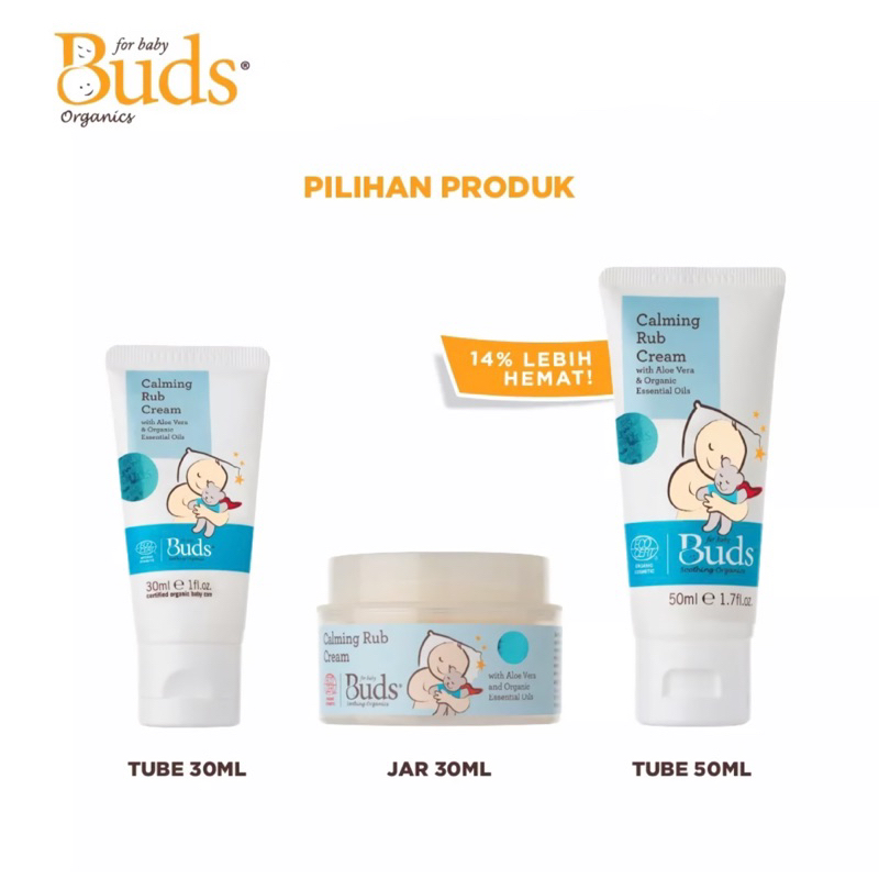 Jual Buds organic Calming Rub Cream 30 ml dan 50 ml | Shopee Indonesia