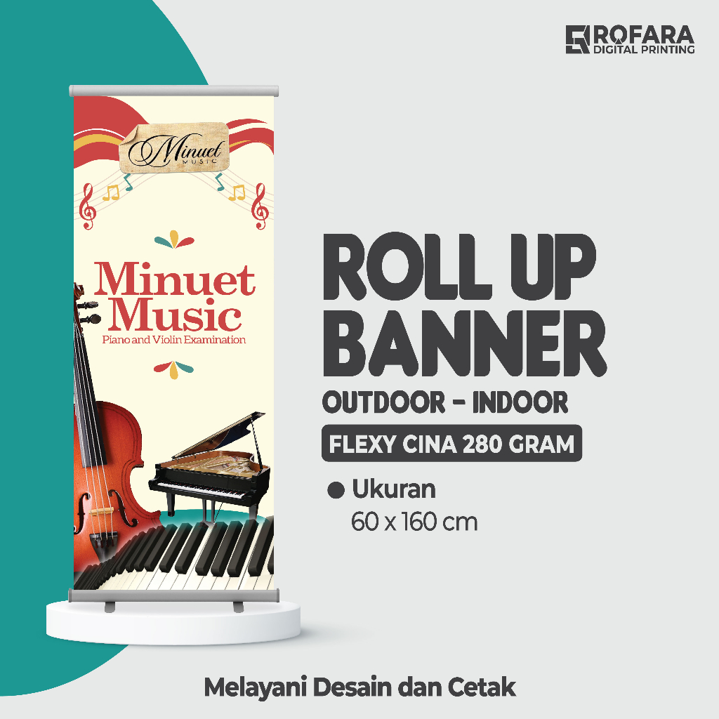 Jual Roll Up Banner | Bahan Flexy Cina 280 gram - Ukuran 60 x 160 cm | Shopee Indonesia