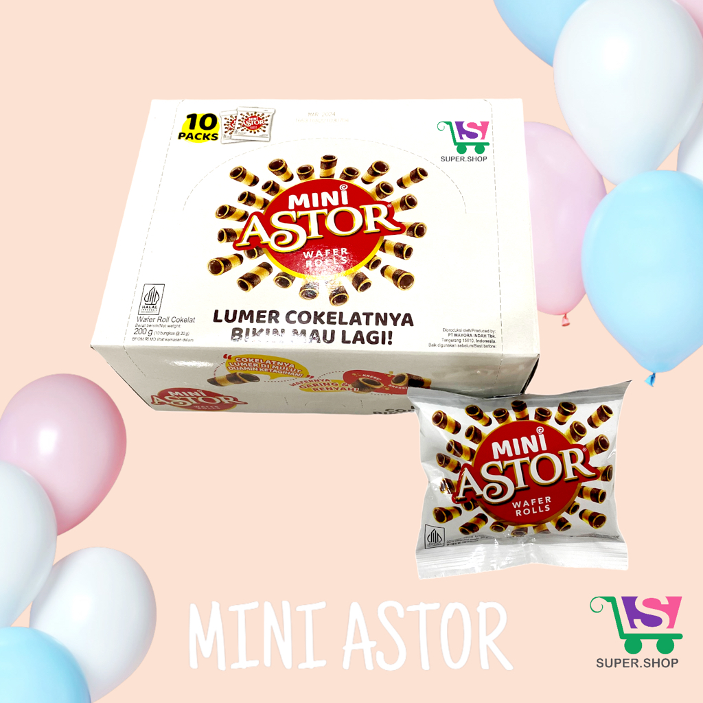 Jual Mini Astor Wafer Roll Coklat BOX (isi 10 bungkus) | Shopee Indonesia