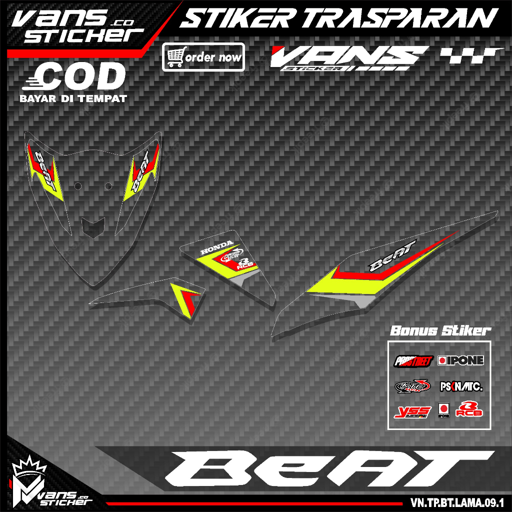 Jual Stiker Striping Transparan Beat FI Lama/Old - Sitiker decal ...