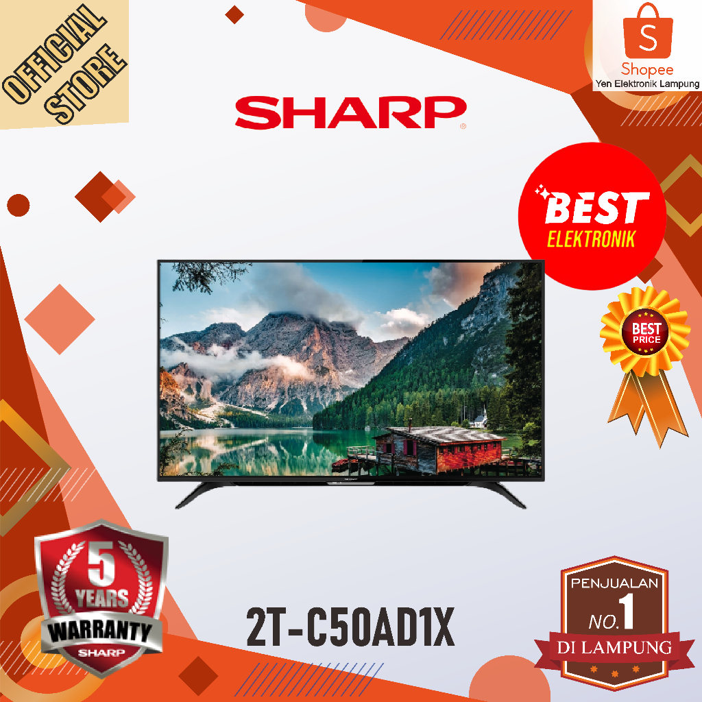 Jual TV SHARP 2TC 50AD1i LED Digital TV 50 Inch Full HD Garansi Resmi SHARP | Shopee Indonesia