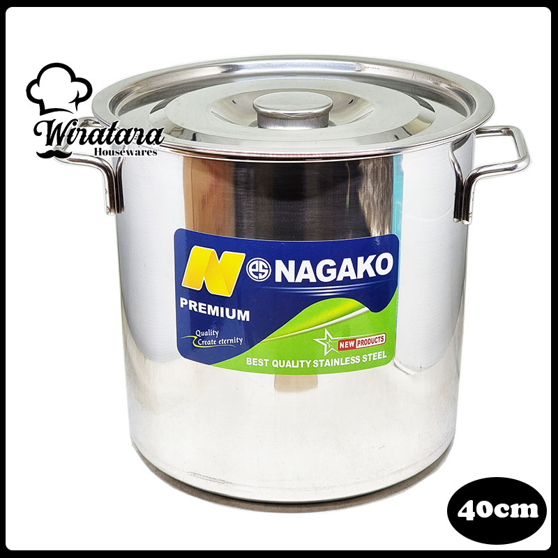 Jual Nagako Panci Stainless 50Liter Tebal Premium Tutup | Stock Pot ...