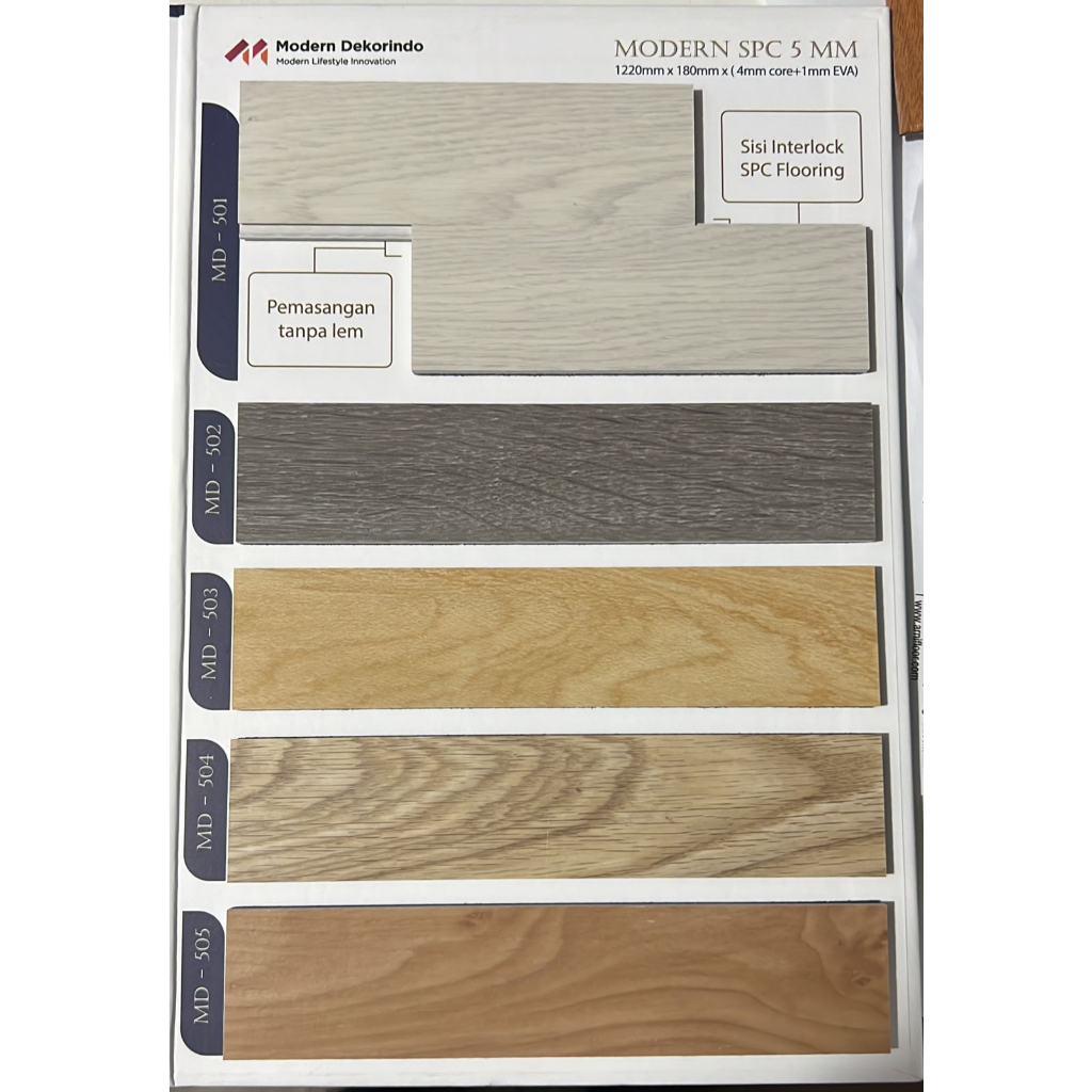Jual Lantai SPC Modern Motif Kayu Sudah Ada Foam Anti Air & Anti Rayap Tebal 5.0mm | Shopee ...
