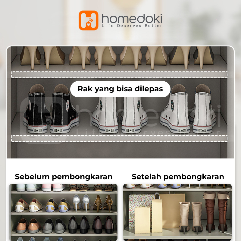 Jual Homedoki Rak Sepatu / Lemari Sepatu Kayu / Lemari Kabinet Kayu ...