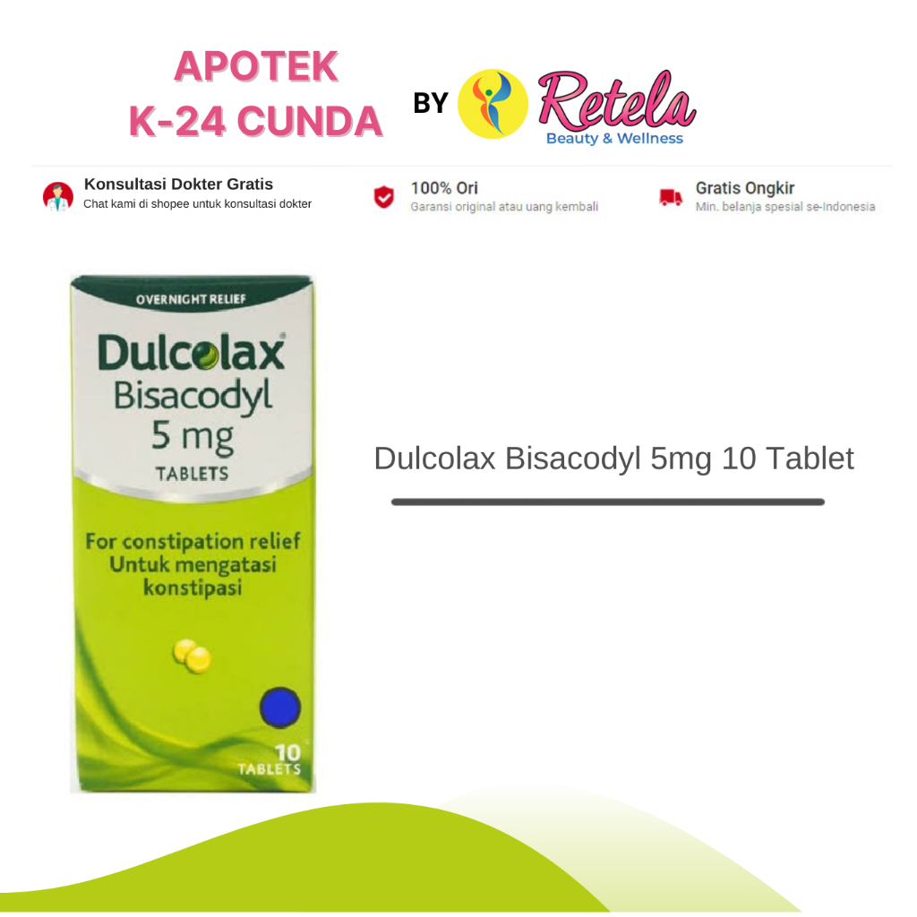 Jual Dulcolax Bisacodyl 5mg 10 Tablet / Obat Susah BAB / Sembelit ...