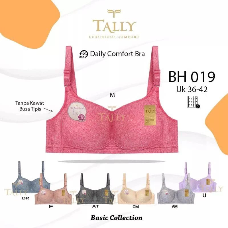 Jual TALLY BRA BH 019 | TANPA KAWAT | BUSA TIPIS | CUP C | SIZE 36 - 42 | Shopee Indonesia