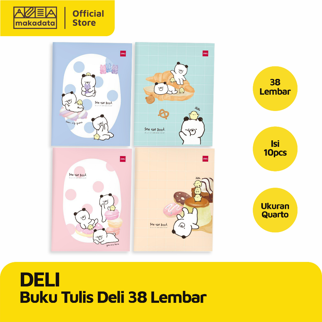Jual BUKU TULIS DELI / BANYAK MOTIF 38 LEMBAR (1 PACK) MURAH | Shopee ...