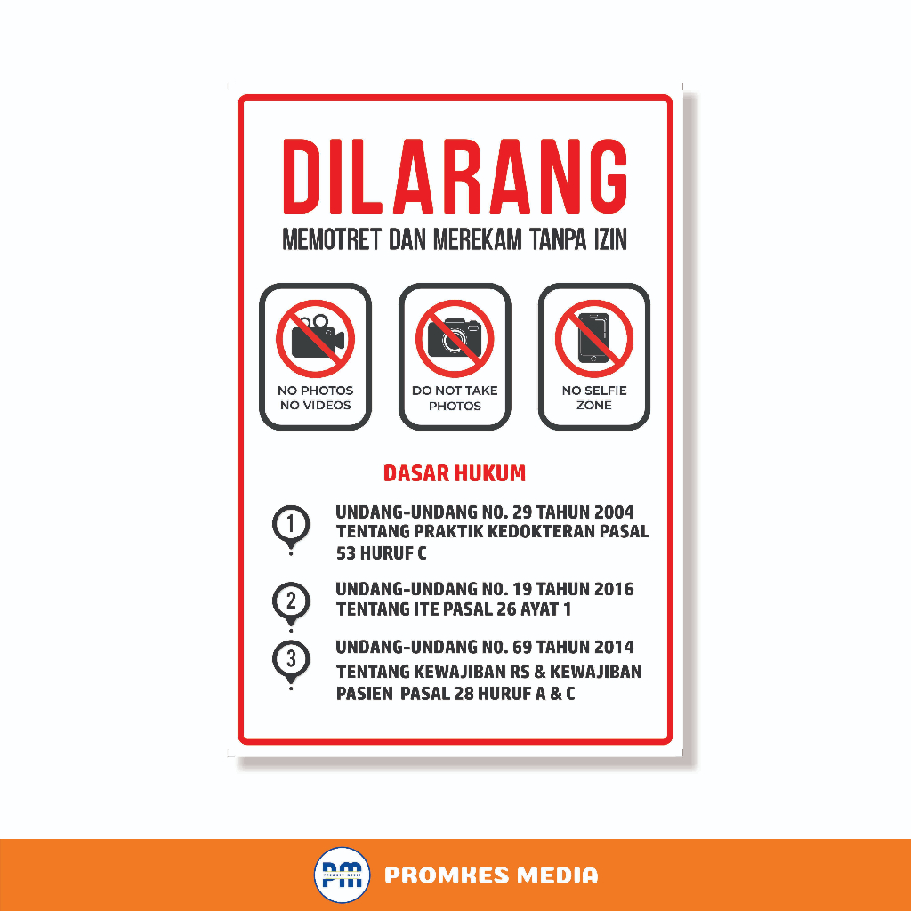 Jual Poster, Poster Larangan Memotret, Dilarang Memotret | Shopee Indonesia