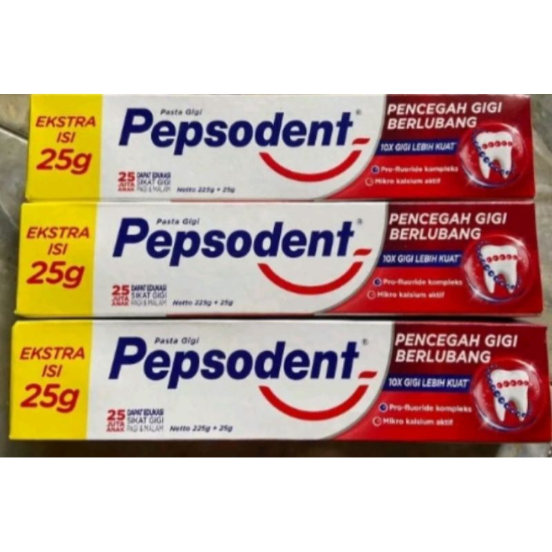 Jual pepsodent extra 225 gram+25 gram | Shopee Indonesia