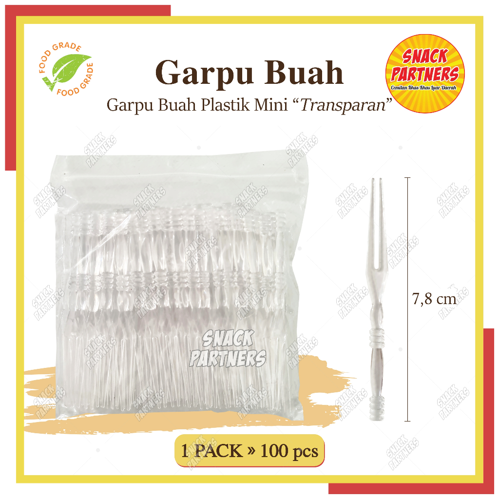 Jual GARPU BUAH PLASTIK MINI 100 PCS Per Pack - Bening Transparan ...
