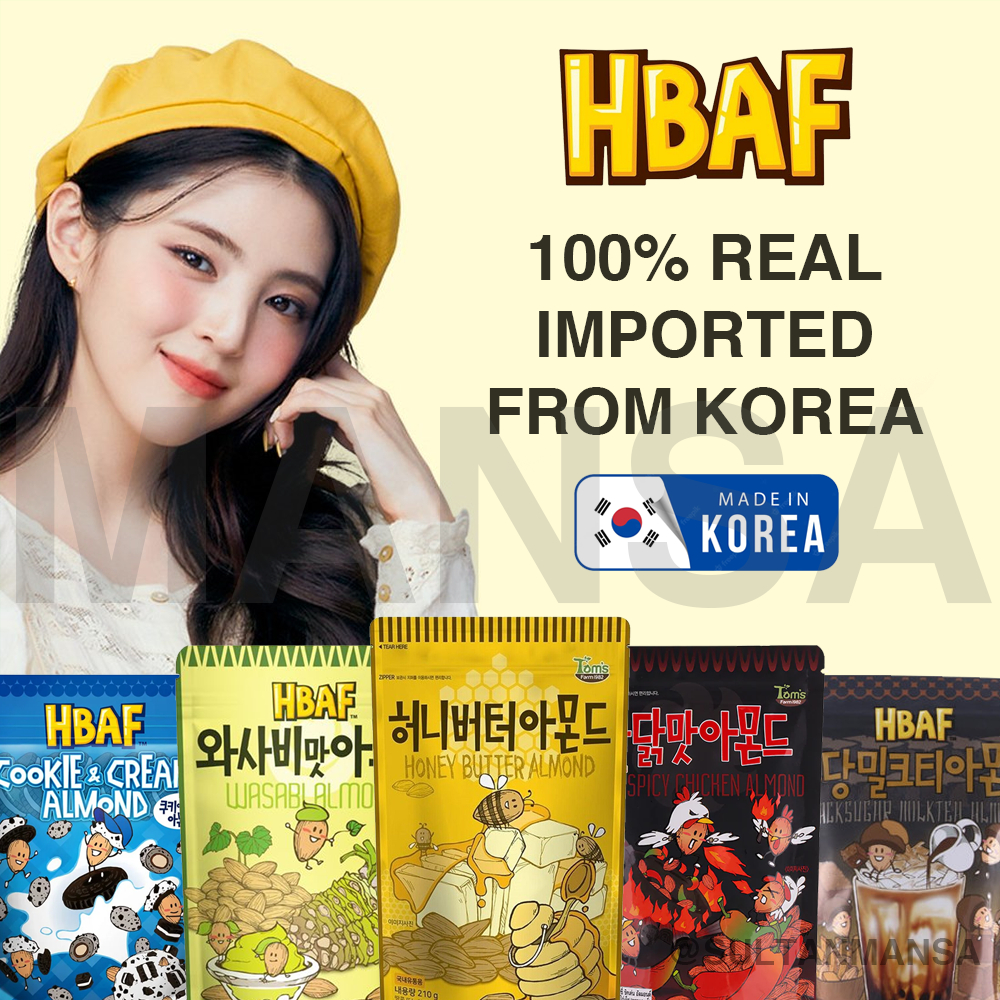 Jual HBAF Honey Butter Almond Korean 120g-210g HBAF TOM's FARM ORIGINAL asal KOREA (sultanmansa ...