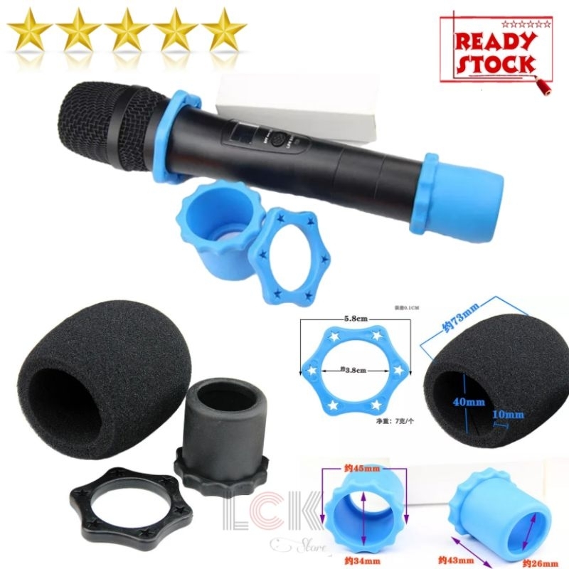 Jual Ring mic with cover pelindung bawah anti slip dan Busa microphone ...