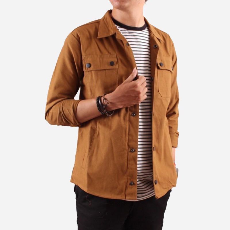 Jual Jaket Parka Simple Hangout Pria Wanita Bahan Kanvas | Shopee Indonesia