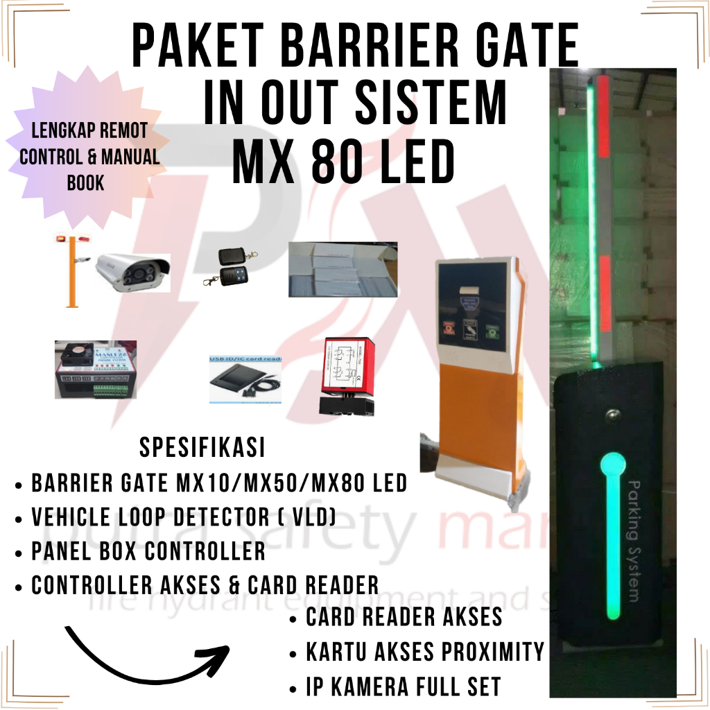 Jual PAKET BARRIER GATE AKSES SYSTEM TAP CARD PORTAL OTOMATIS PALANG ...